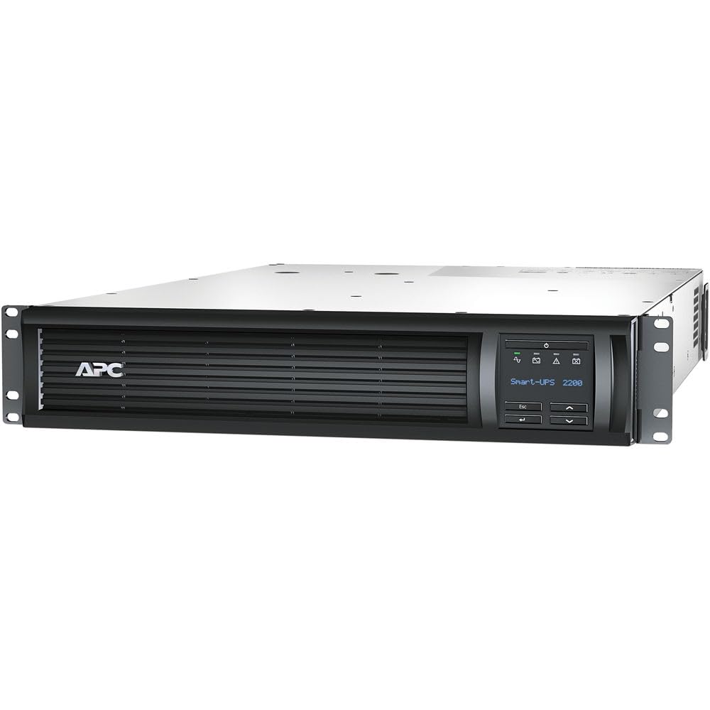 APC 2200VA Smart UPS with SmartConnect, SMT2200RM2UC Rack Mount UPS Battery Backup, Sinewave, AVR, 120V, Line Interactive Uninterruptible Power Supply with Ethernet Cable, Wire Ties & Cleaning Kit