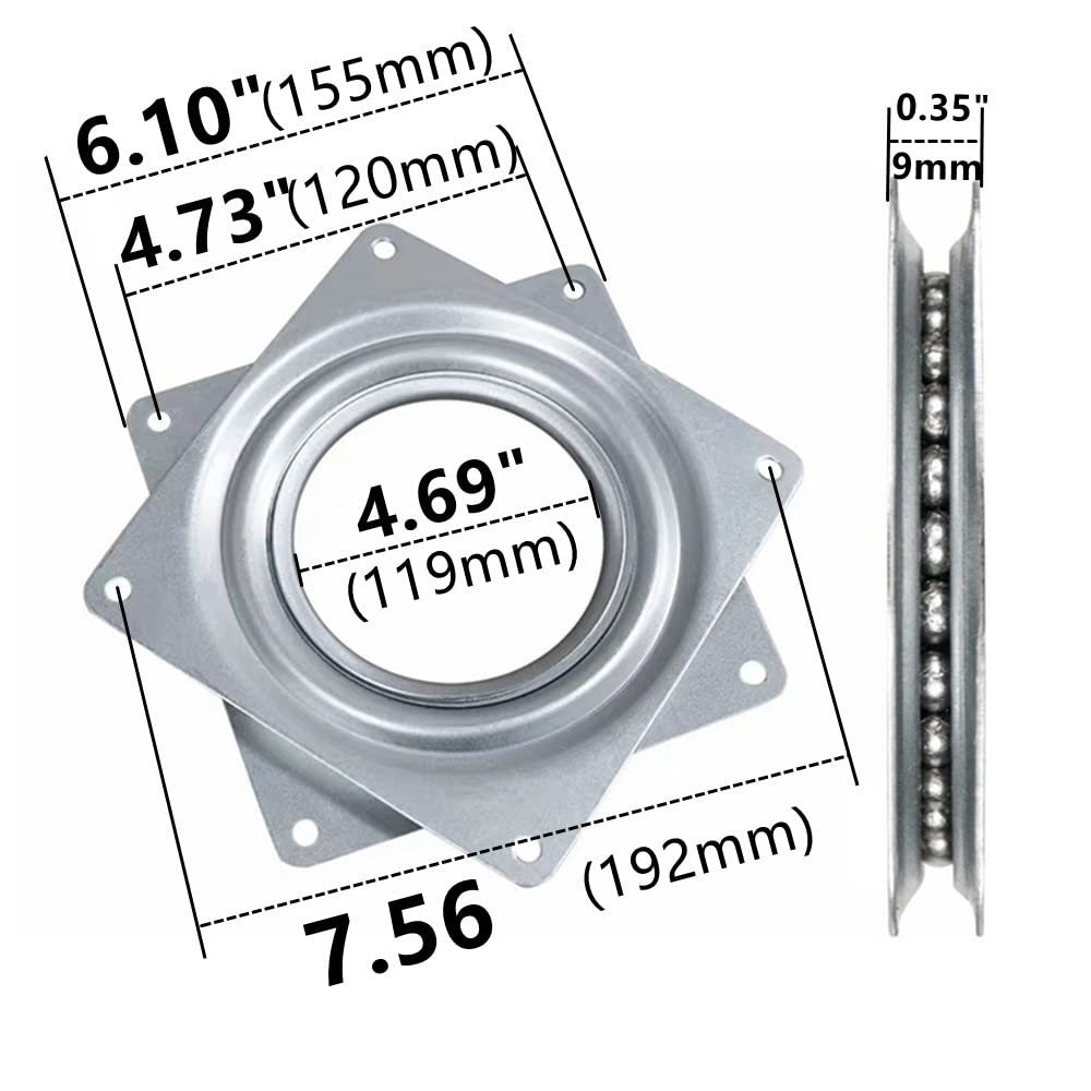 APUXON 6 Inch Lazy Susan Turntable Bearings Hardware, Susan Swivel Plate for Lazy Susan, Kitchen Storage Racks, Craft Table