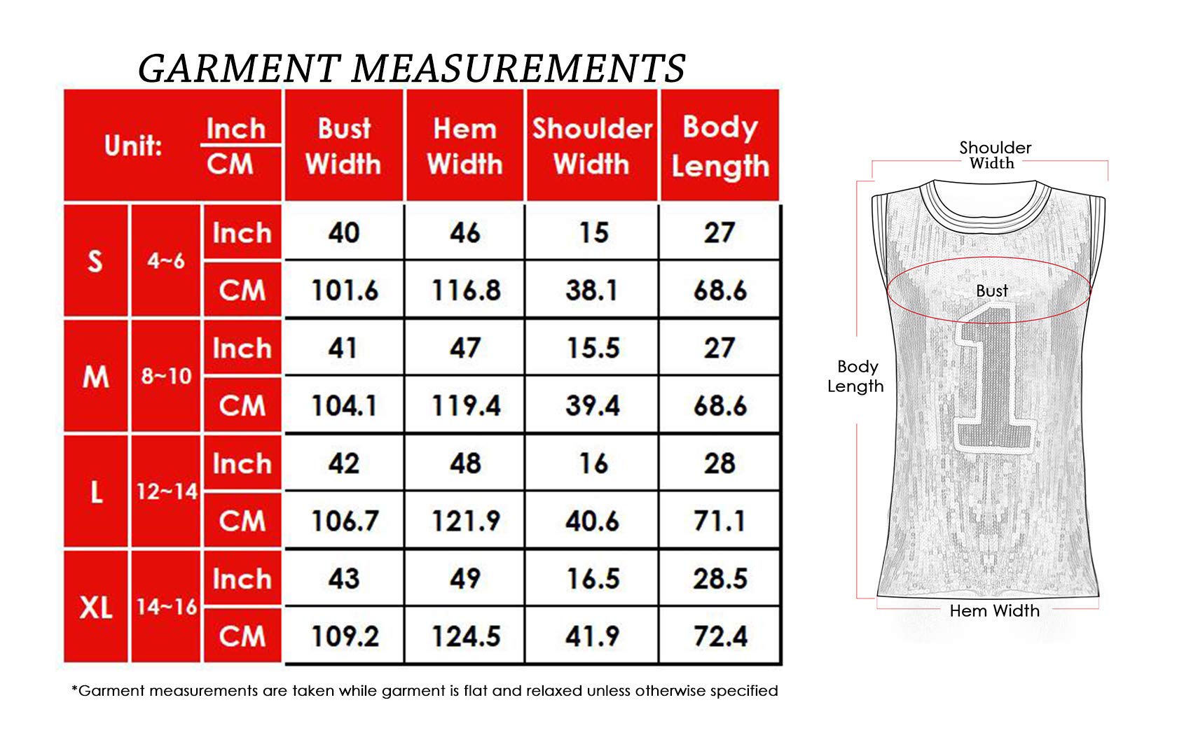 Anna-Kaci Sparkle Glitter Hip Hop T-Shirt Top Tunic Basketball Sequins Tank Vests, Red, Large