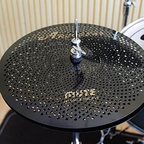 Arborea Low Volume Cymbal Black Mute Cymbal Pack 14"hi-hat+16"crash+18"crash+20"ride 5 Pieces Plus Cymbal Bag Drum Cymbal Practice Cymbal