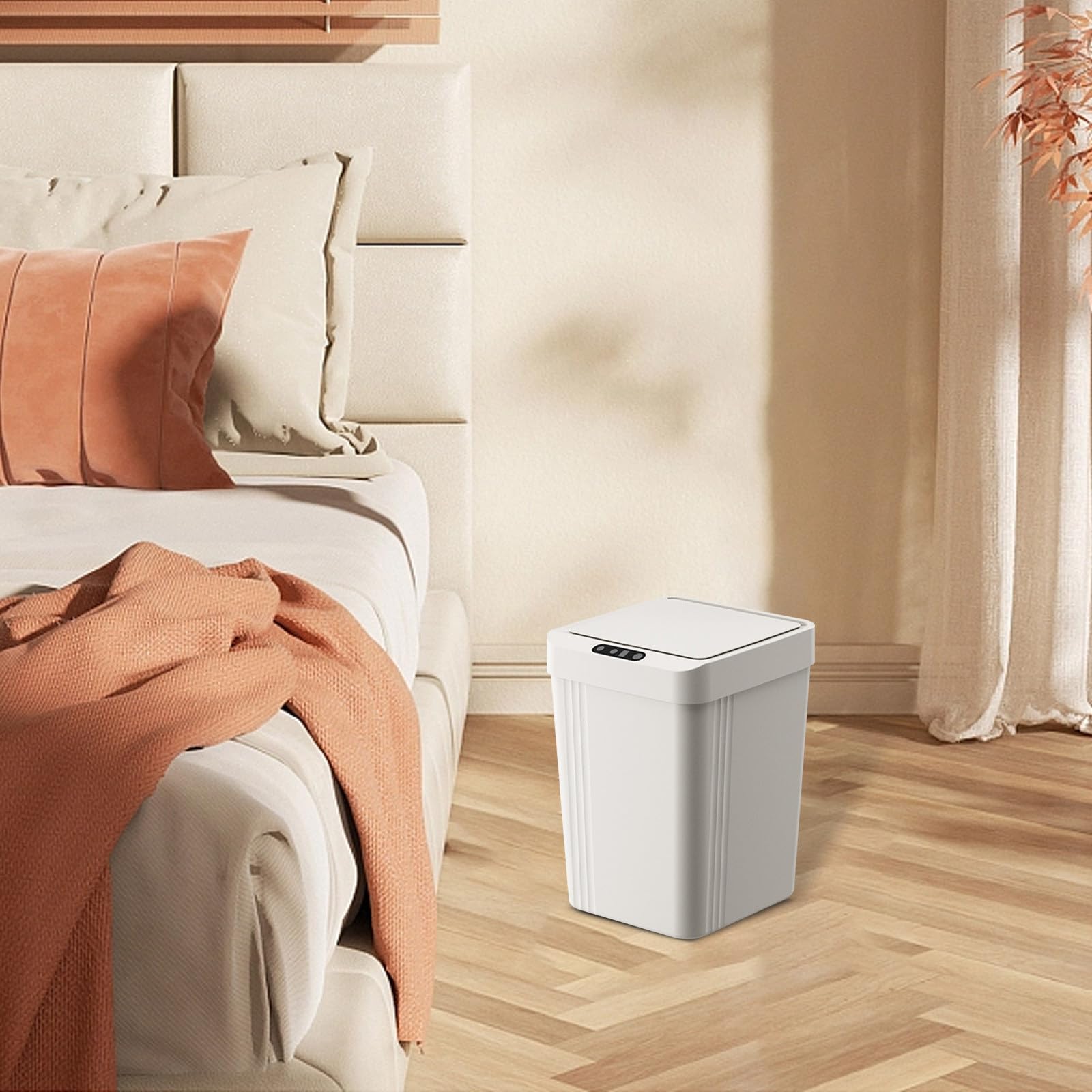 Automatic Trash Can Touchless Sensor Trash Can 13 Liter/3.4 Gallon Small Capacity Trash Can with Lid Sensor Kitchen Bin Recycling for Kitchen/Living Room/Office