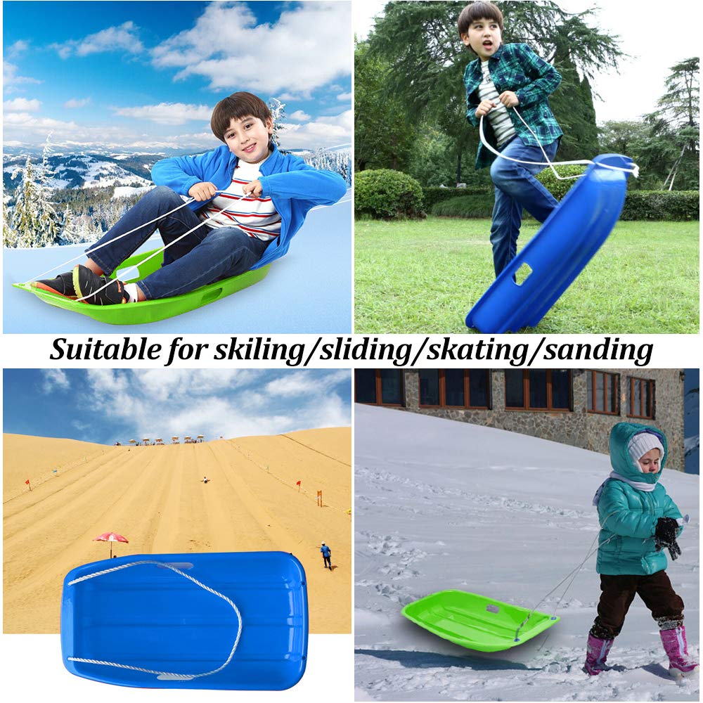 Atalawa KALUOLA Snow Sleds Toboggans, Sledges & Toboggans Heavy Duty Sledge Toboggan Sleigh Sleds Plastic Unisex Ski Fun Boardā¦