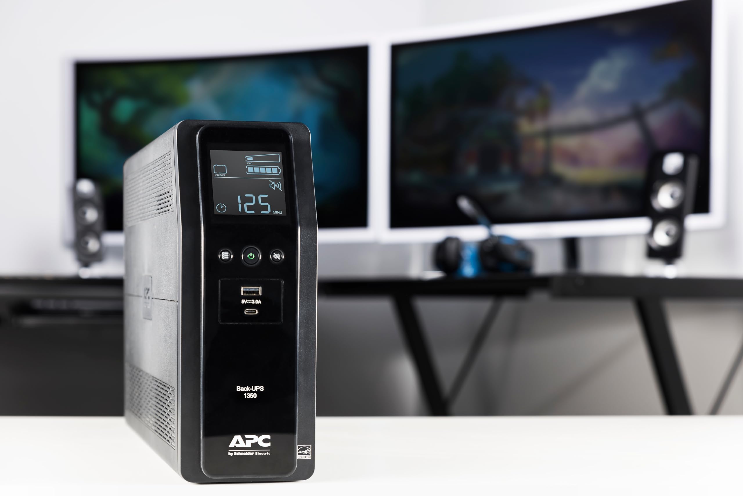 APC BN1350M2 Back-UPS PRO BN Series Battery Backup System, 10 Outlets, 1,350 VA, 1,080 J