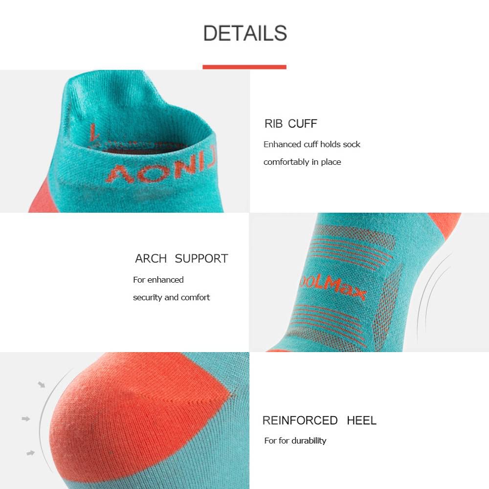 AONIJIE Running Ankle Toe Socks for Men and Women Lightweight Coolmax High Performance Five Finger Athletic Socks(3 Pairs/G: Black Gray, Royal Blue, Emerald Blue,M)