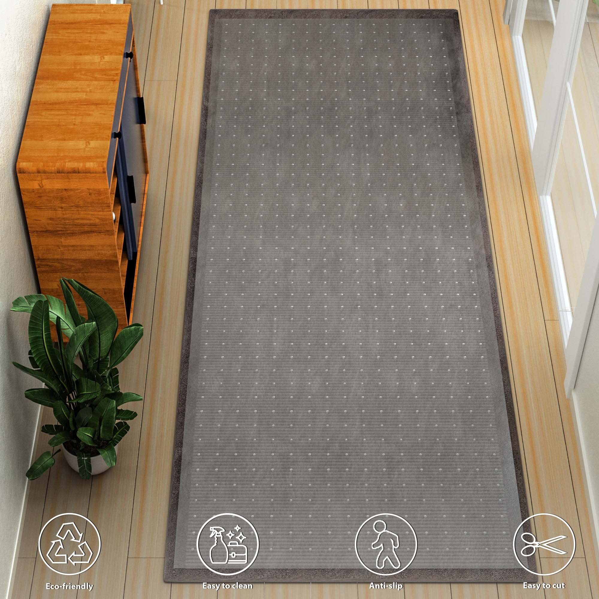 Amyracel Plastic Floor Runner for Low Pile Carpet, Clear Vinyl Carpet Protector for Hallway, Runner Rug Carpet Protector Mat, Easy to Clean, Stain-Resistant, 27" X 6'