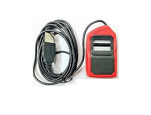 Safran Morpho Mso 1300 E3 Finger Print Scanner, USB, Red and Black