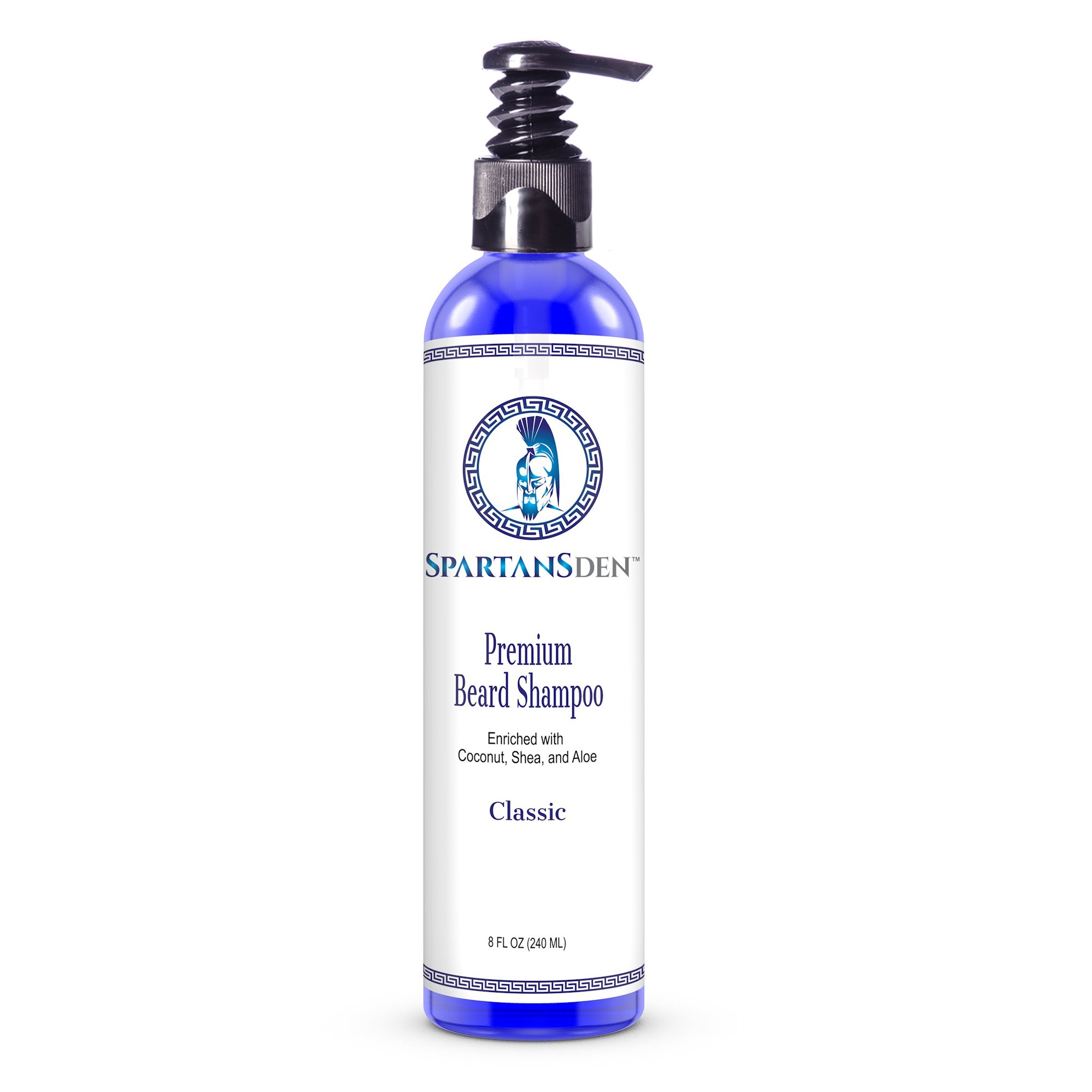 Sale | Spartans Den Premium Beard Shampoo 8oz | Best Beard Wash to Fight Dandruff & Itchiness, Soften, Cleanse, & Promote Beard Growth | Classic Scent