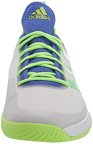adidas Men's Defiant Generation Racquetball Shoe, White/Screaming Green/Signal Green, 13