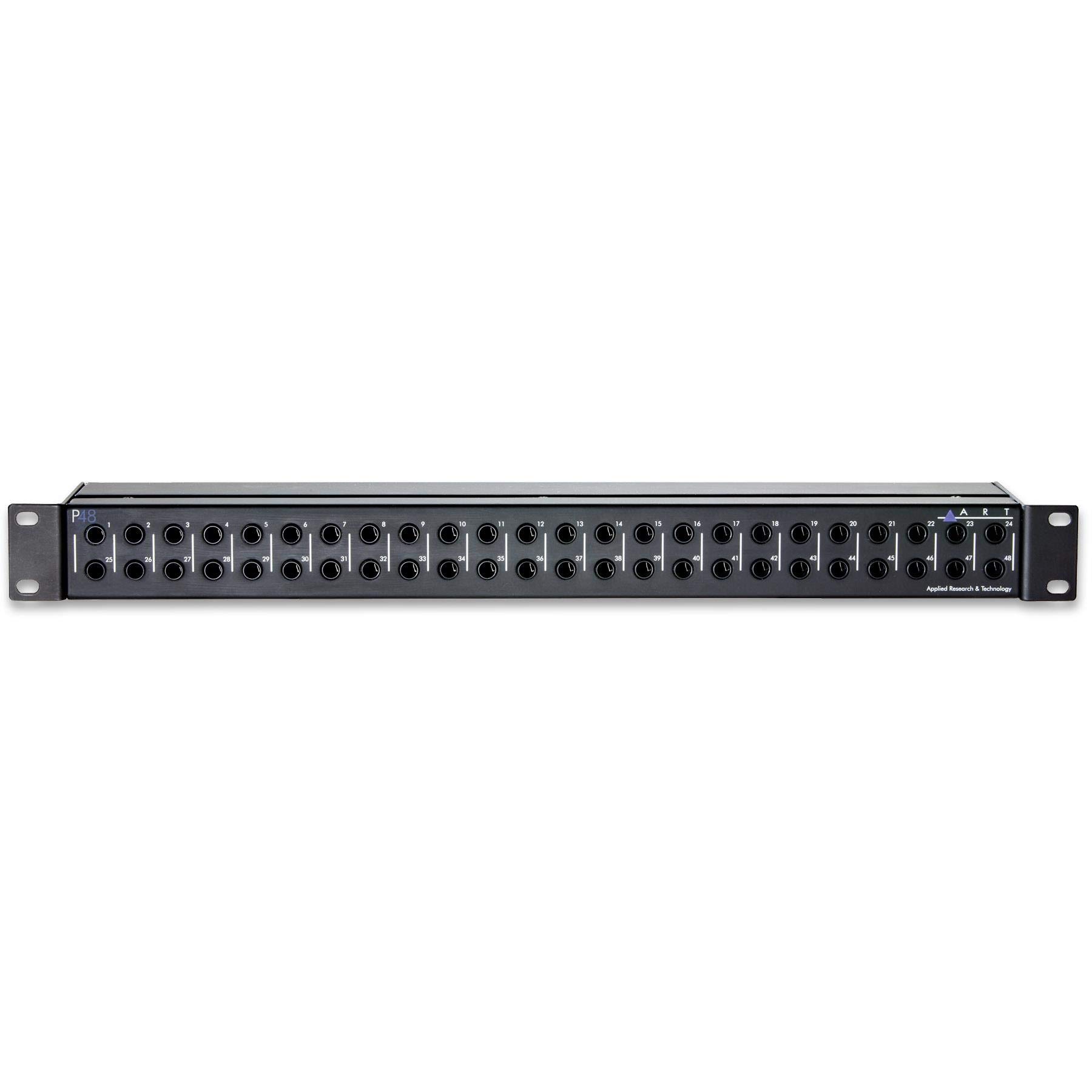 ART P48 Patchbay Bundle with 2 TRS 1/4" Cables (3 Items)