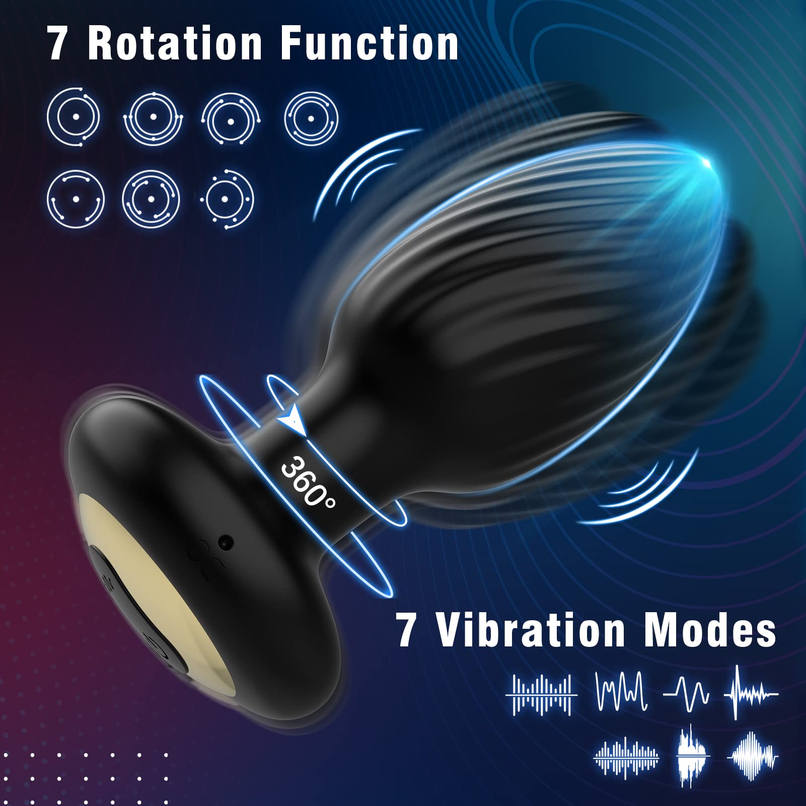 Anal Dildo Remote Control Vibrators - Realistic Dildo Anal Dildos Vibrating Dildo Sex Machine with 9 Vibrating Rotation Mode, Anal Ease Anal Training Mini Thick Dildos for Male Masturbator