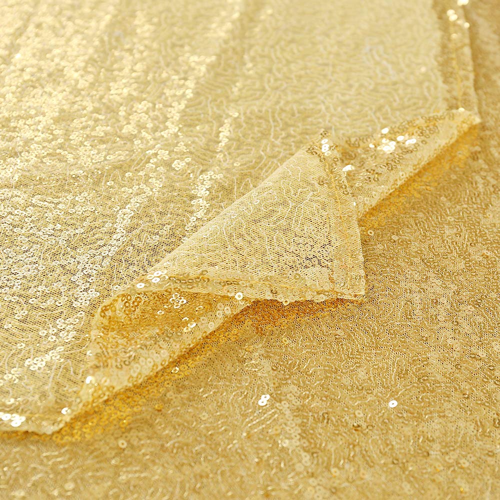 GFCC Glitter Gold Sequin Tablecloth 60x126 Party Wedding Halloween Christmas Baby Shower Table Cover
