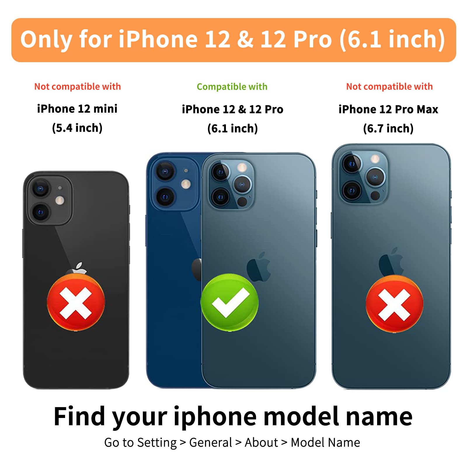 Anyisposs Compatible with iPhone 12 Pro iPhone 12 Wallet Case 6.1 Tempered Glass Screen Protector Card Holder Slots Kickstand Cover Flip Leather Phone Cases for iPhone12pro 5G 12s iPhone12 12pro Blue
