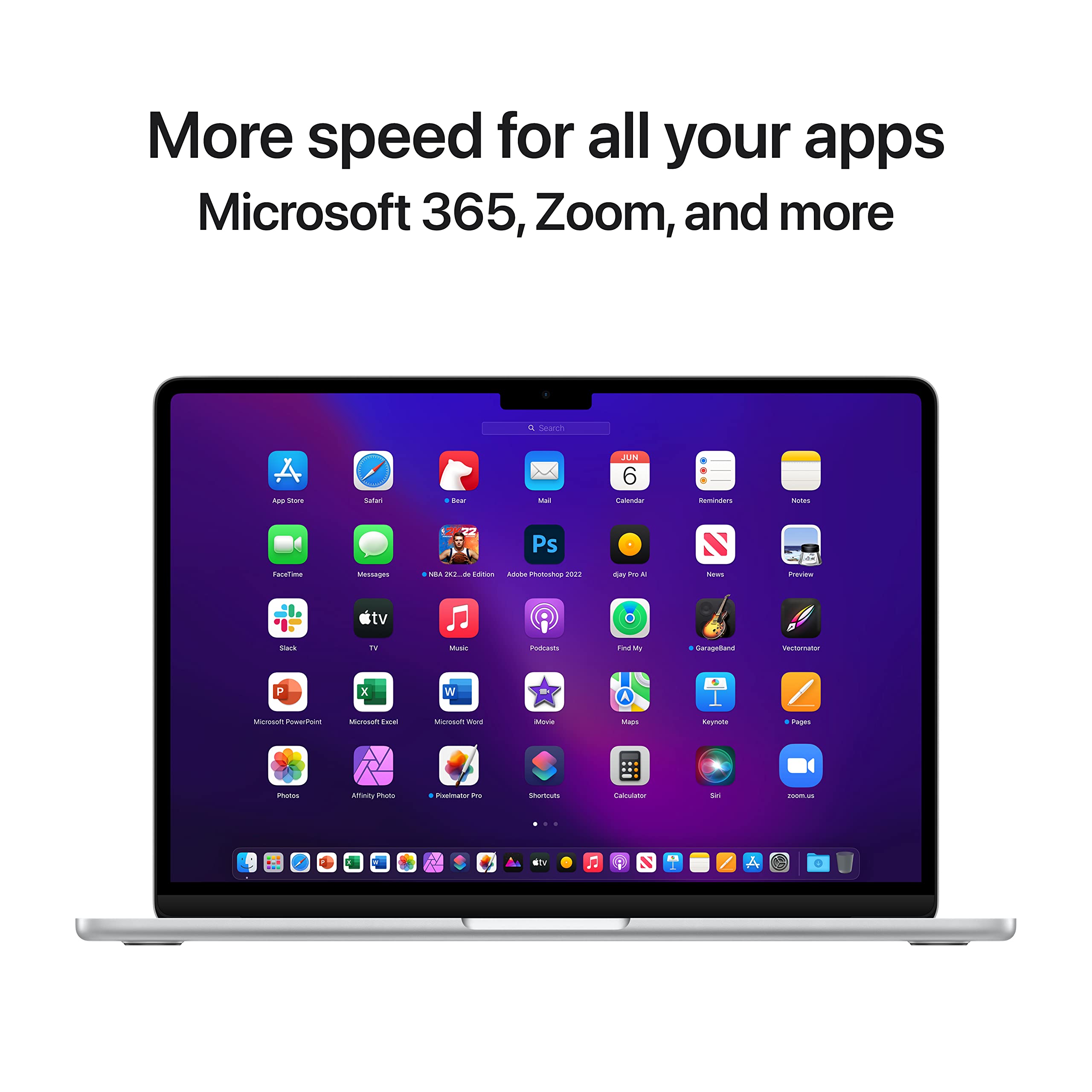 Apple 2022 MacBook Air with M2 chip, 8 core CPU, 8 core GPU, 16GB RAM, 256GB SSD Storage - Silver (Z15W000AW)
