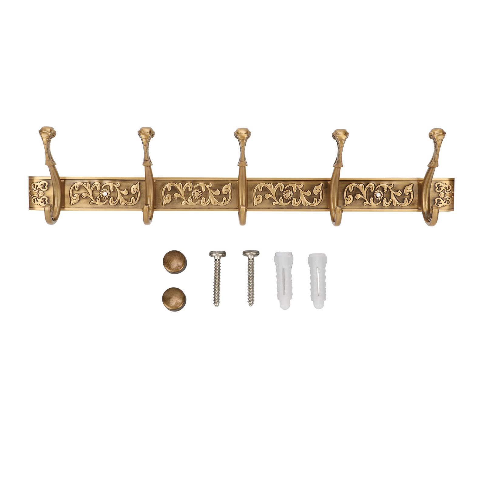 Coat Rack Wall Mount, Rail Wall Hook Coat Hooks Behind Door Mounted for Coat Hat Clothes Hanging Vintage Space Hat Racks Hooks for Hanging Coats Wall Mounted