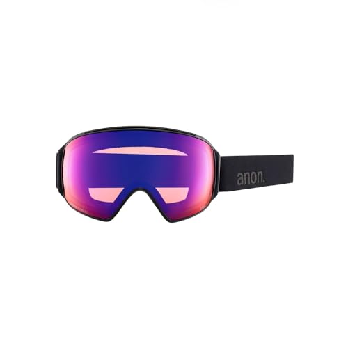 Anon Men's M4 Toric Goggle with Spare Lens & MFI Mask, Smoke Frame Sunny Onyx Lens; Spare Lens: Variable Violet, One Size