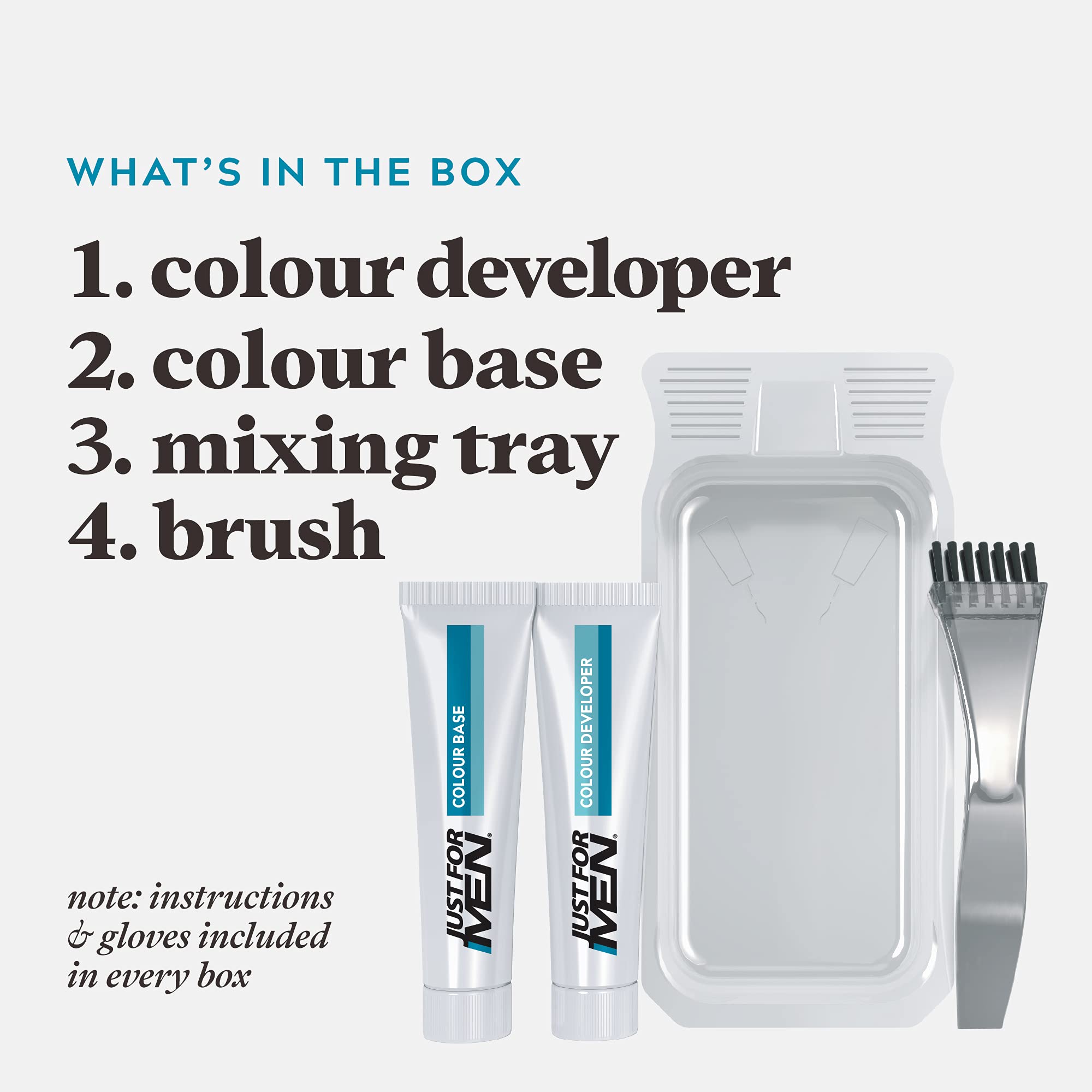 JUST FOR MEN Brush-In Color Gel, Mustache & Beard M-25 Light Brown 1 Each