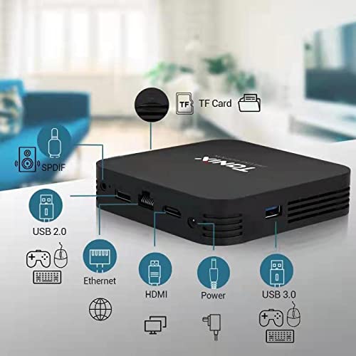 Android 9.0 TV Box, TaNix TX5 Pro Android Box 4GB RAM 64GB ROM Dual Band WiFi 2.4G+5G Quad Core BT 4.2 / Alice UI/Supporting 4K Full HD/3D/HD 2.0/H.265 Smart TV Box