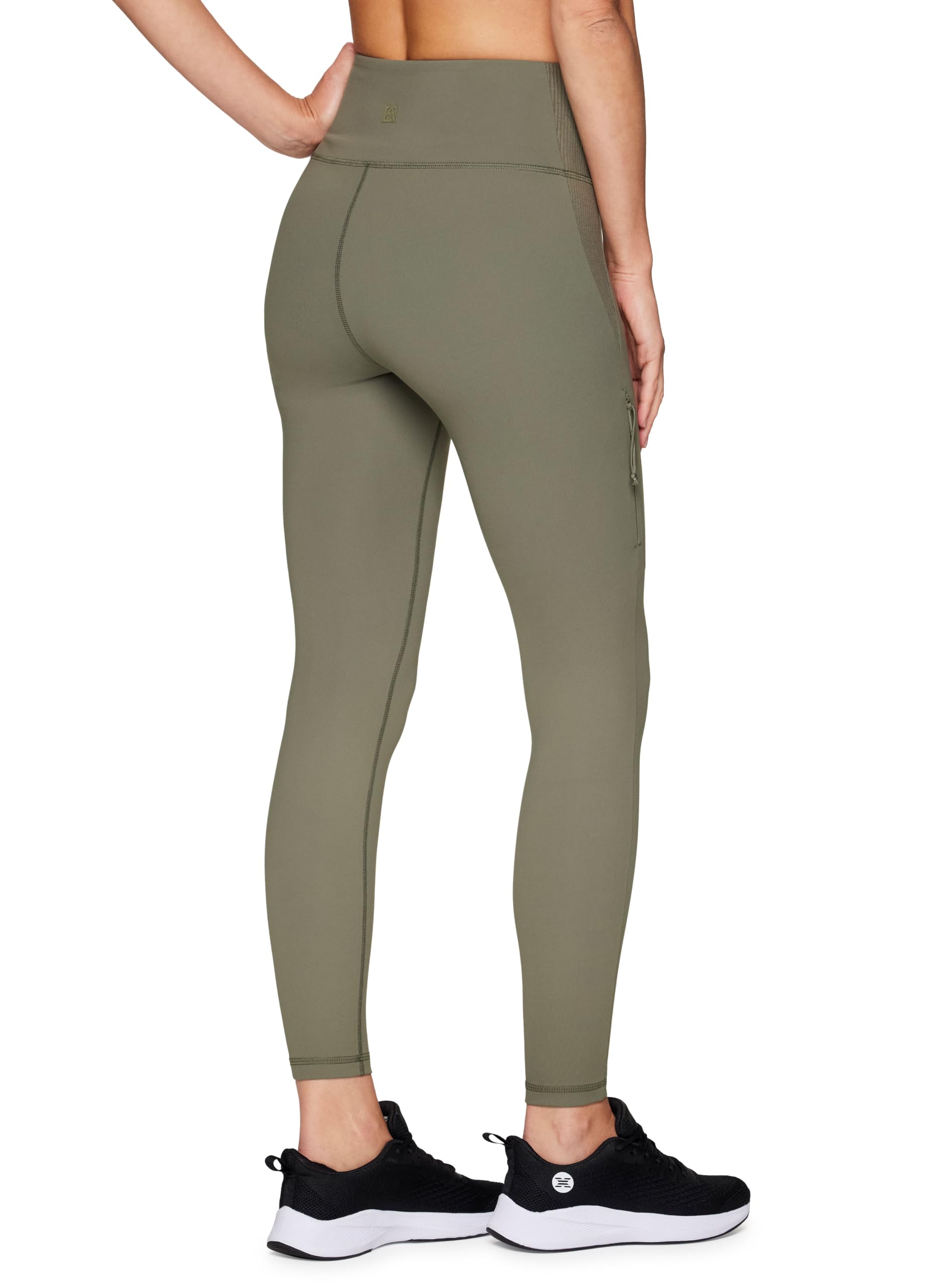 Avalanche Women's Super Soft Hiking Yoga Legging with Hidden Zip Pockets Almond M
