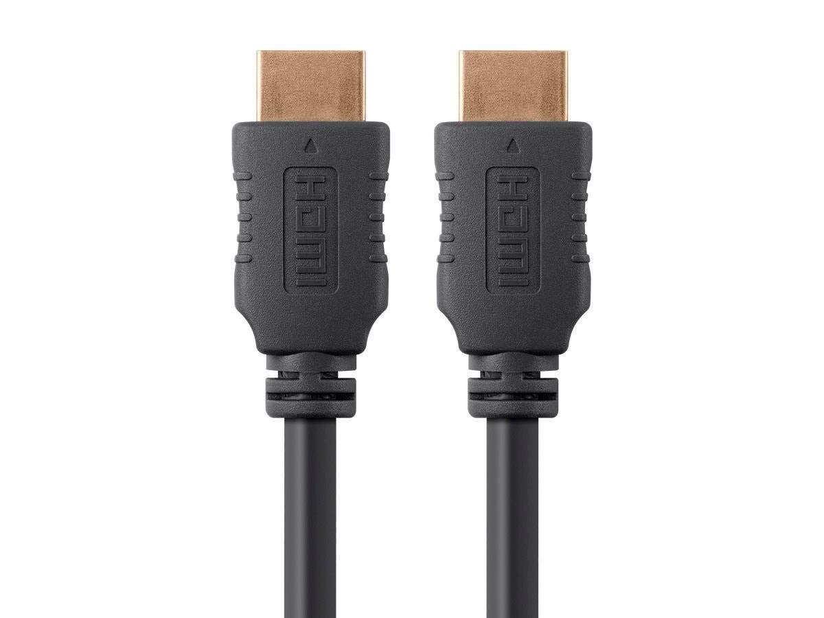 Monoprice 4K High Speed HDMI Cable - HDMI 2.0, 4K@60Hz, HDR, HDR10, Dolby Vision, 18Gbps, YUV 4:4:4, 28AWG, With Ferrite Cores, 4 Feet, Black