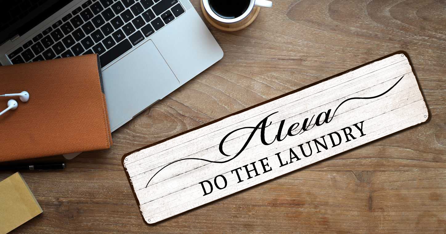 CIVOTIL Laundry Sign, Sarcastic Laundry Decor, Funny Laundry Room Decor, Laundry Signs For Laundry Room Decor, Alexa Do The Laundry, 4"x16"