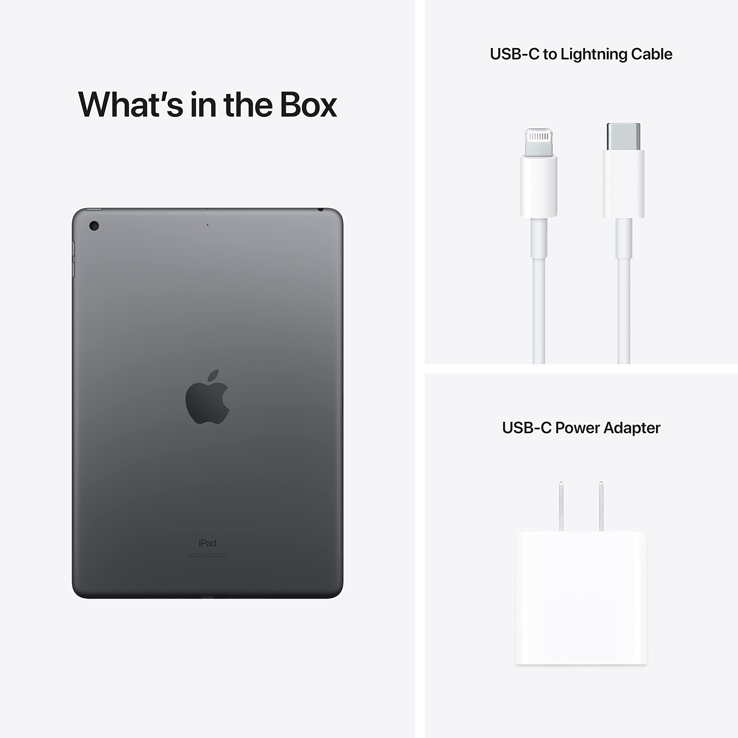 Apple iPad (9th generation): with A13 Bionic chip, 10.2-inch Retina display, 256GB, Wi-Fi, 12MP front/8MP back camera, Touch ID, all-day battery life β Space Gray
