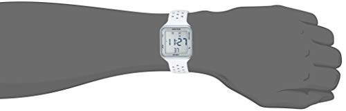 Armitron Sport Unisex 40/8417SWT Digital Chronograph White and Grey Perforated Silicone Strap Watch