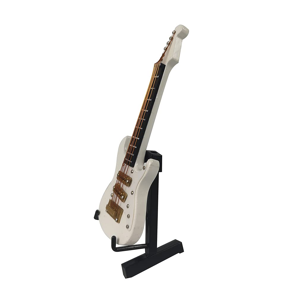 ALANO 10cm white Electric Guitar model electric guitar ornament mini guitar model (GE34W-10-S)