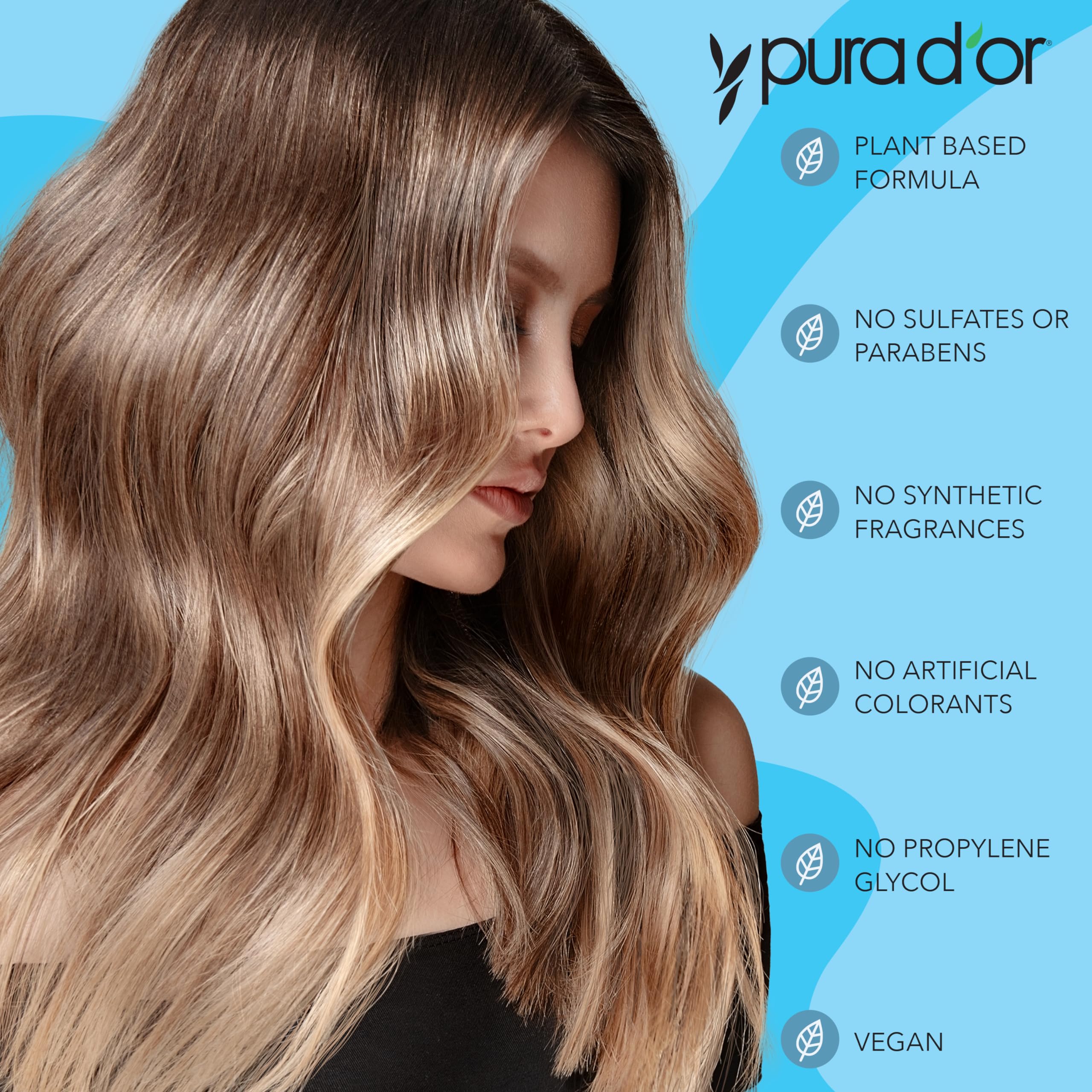 PURA D'OR 16 Oz Hair Thinning Therapy Biotin Conditioner, CLINICALLY TESTED Effective Results, Low Lather Deep Moisturizing Herbal DHT Blocker Hair Thickening Products For Women & Men, Color Safe