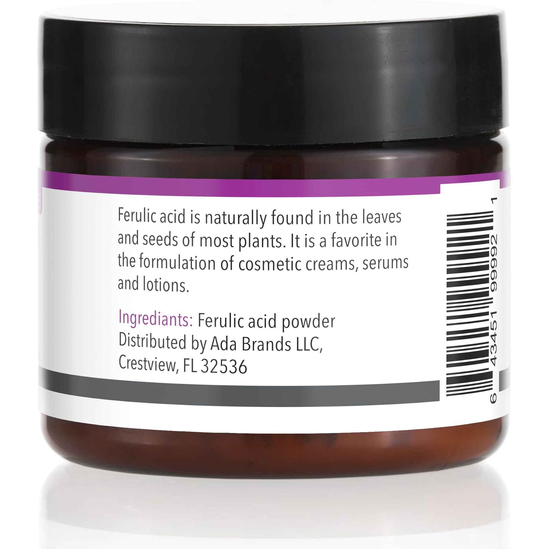 Pure Ferulic Acid Powder | Stabilizes Vitamin C | for use in DIY Creams and serums