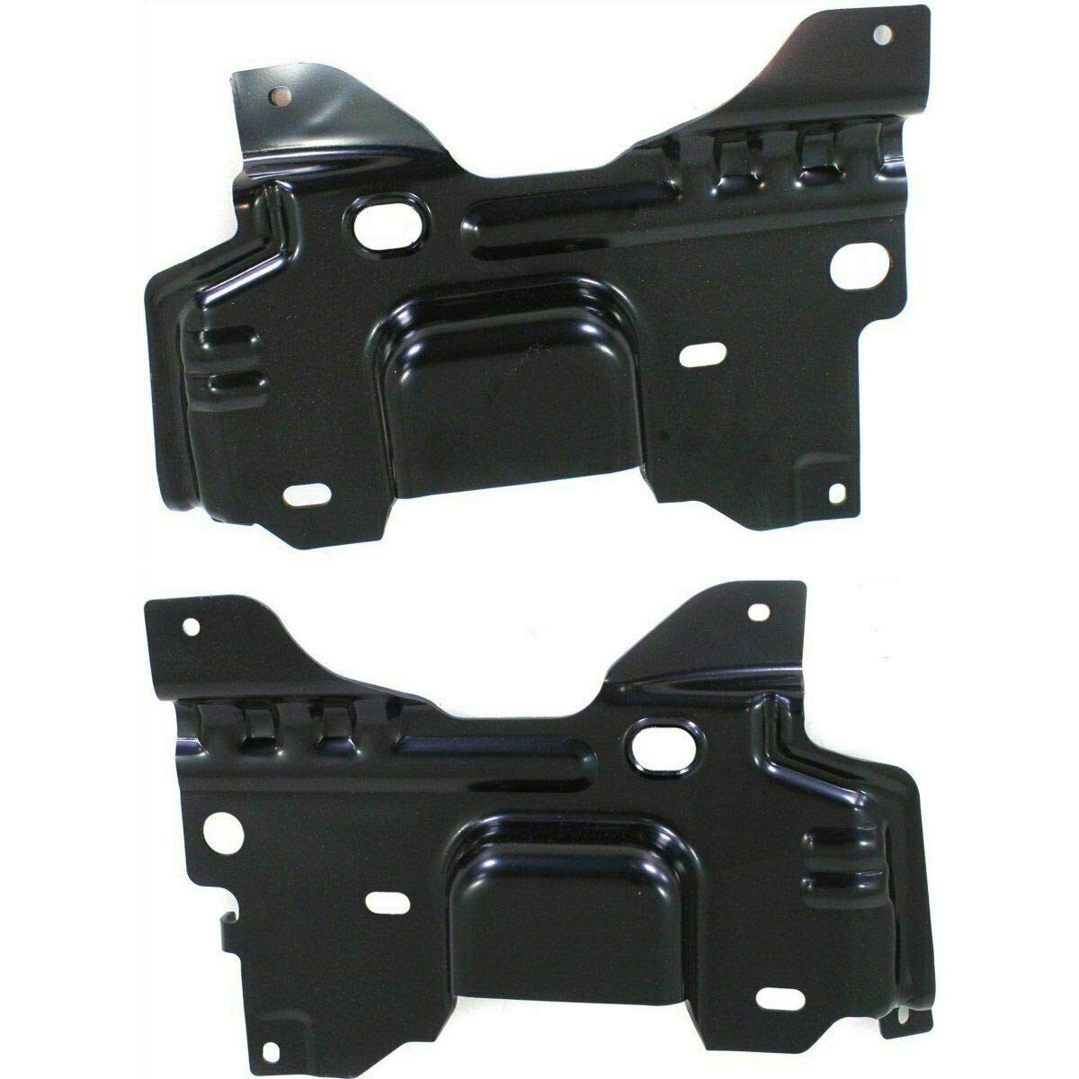 Autoelementss Front Bumper Bracket + Mounting Plate Right Passenger & Left Driver Side For 2009-2014 Ford F-150 Direct Replacement 9L3Z17B984A 9L3Z17B985A 9L3Z5D058AA 9L3Z5D059AA