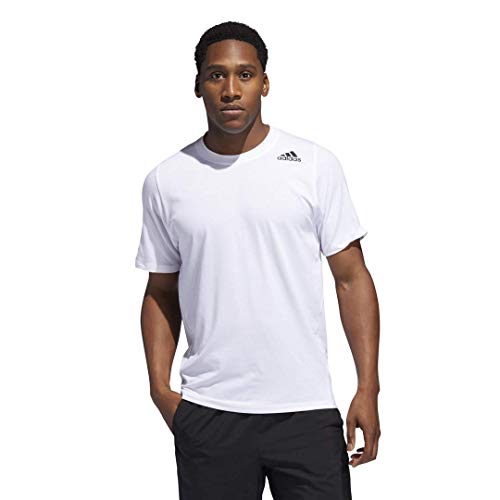 adidas Men's FreeLift Sport Prime Lite Weightlifting Tee, White, Small
