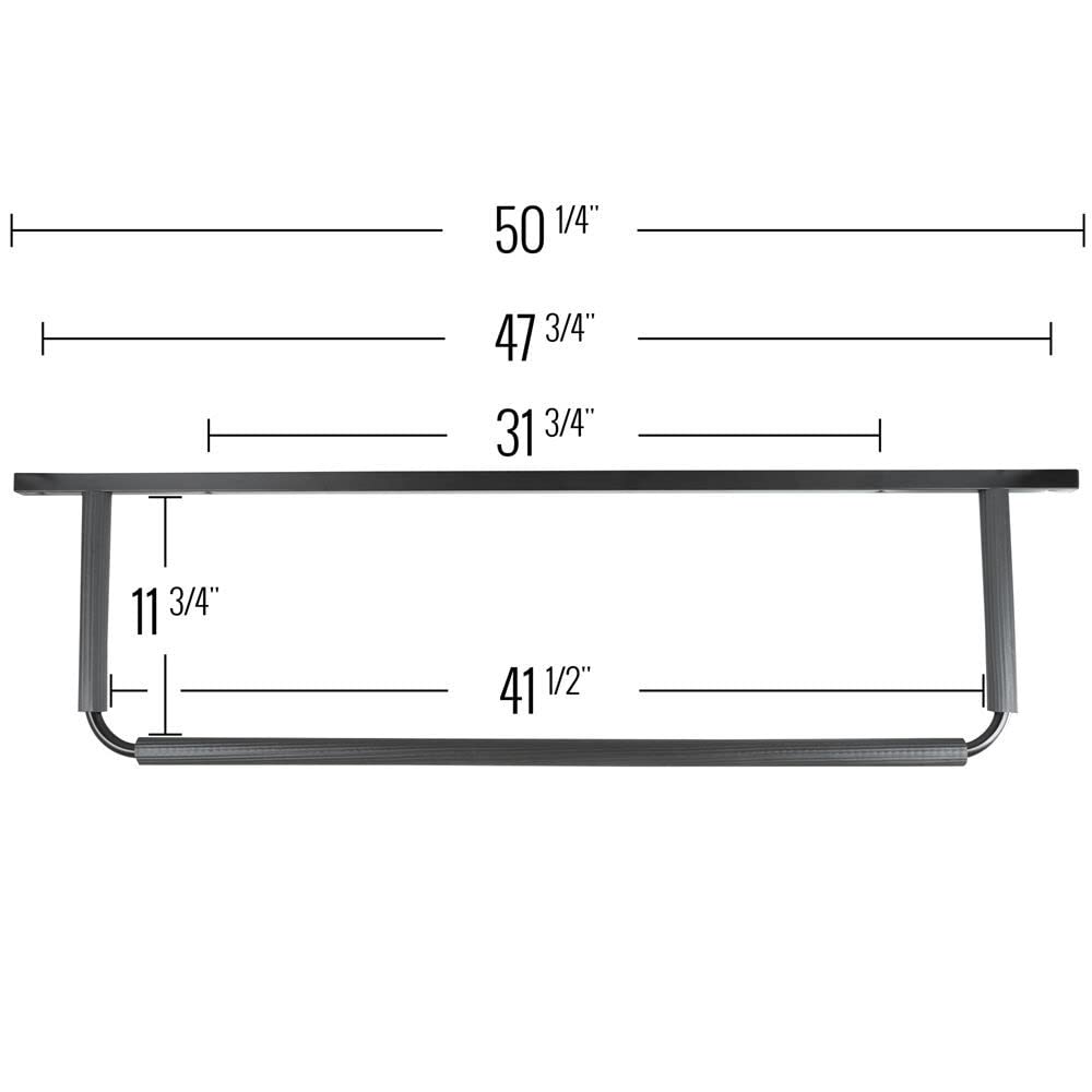 Apex TB-SEAT SUP-CR Board Overhead Storage Rack 16" or 24" On Center, Black