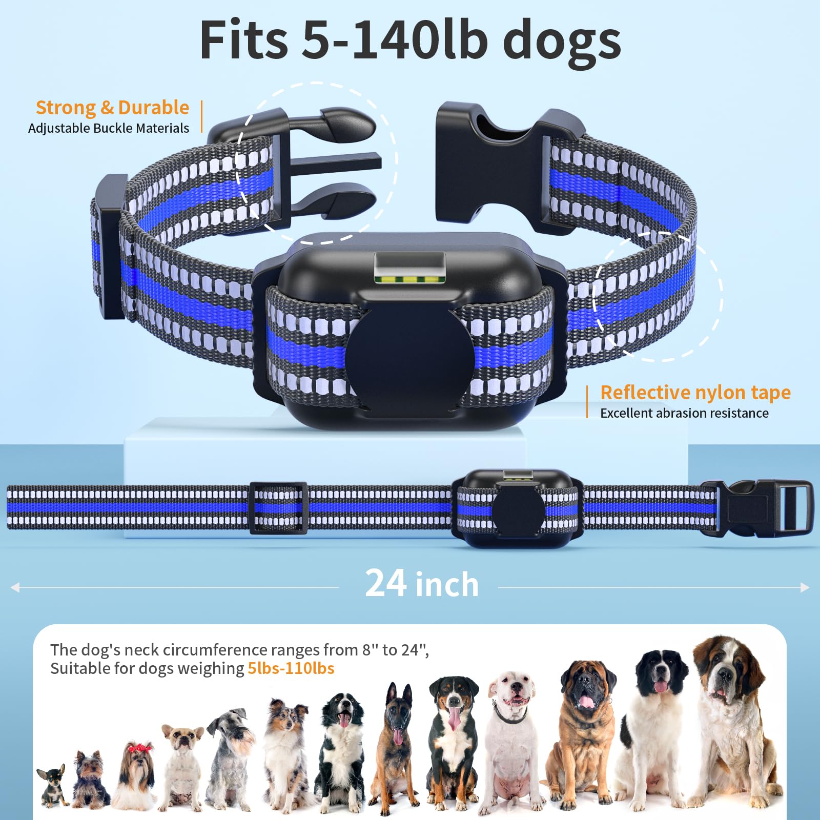 brapezie Lightest Dog Shock Collar 2Dogs, Dog Training Collar with Remote for Small Dogs 5-15lbs & Medium Large Dogs/Puppies, Waterproof, Rechargeable, 2000ft Range