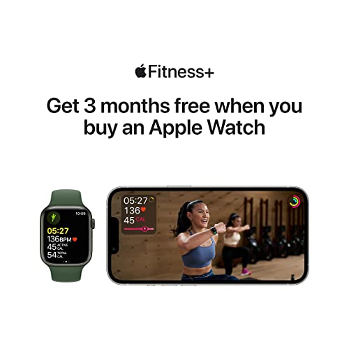 Apple Watch Series 7 (GPS + Cellular, 45MM) - Silver Stainless Steel Case with Starlight Sport Band (Renewed Premium)