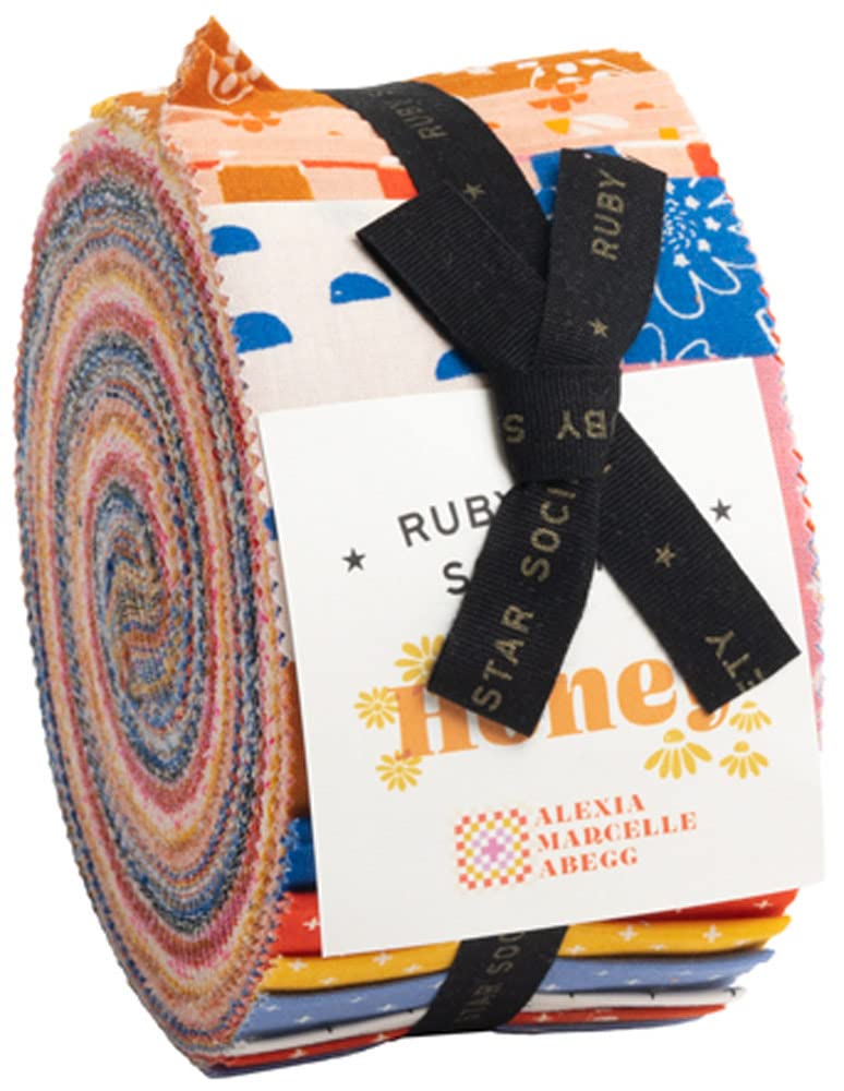 Alexia Marcelle Abegg Honey Jelly Roll 40 2.5-inch Strips Ruby Star Society RS4053JR, Assorted Color