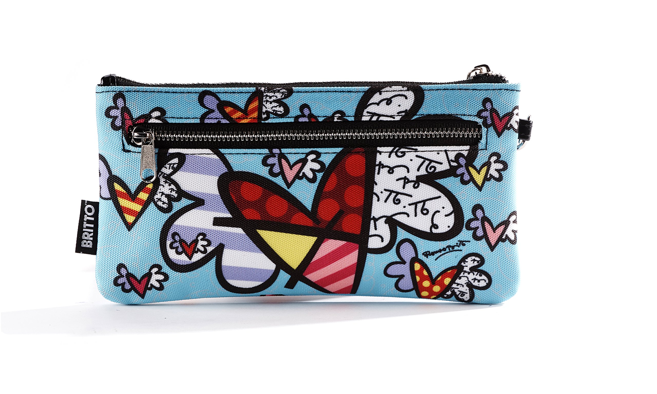 Giftcraft Romero Britto Wristlet Clutch: Flying Heart