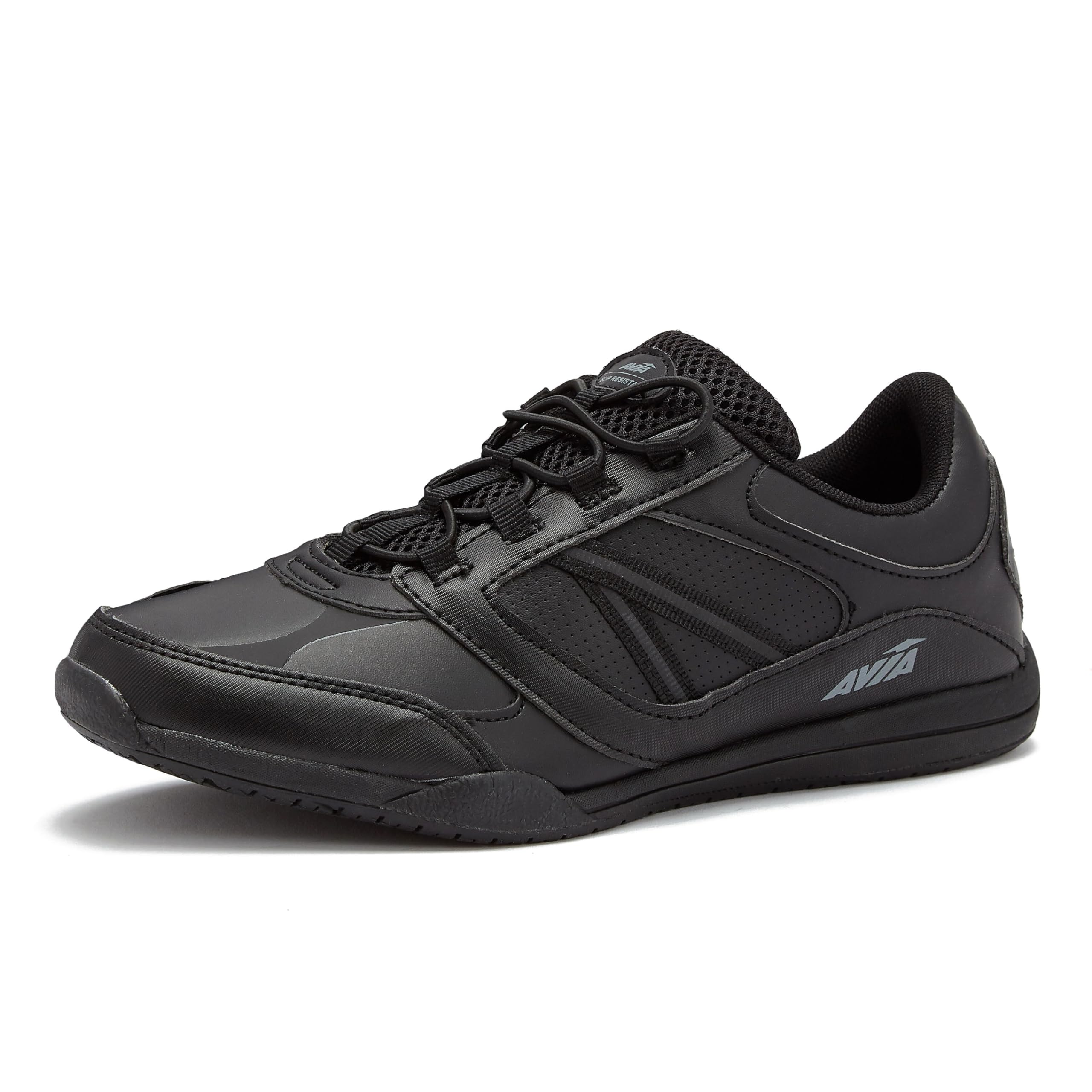Avia Focus Black Non Slip Shoes for Women – Comfort Shoes for Work, Nursing, Restaurants, & Walking, Size 11