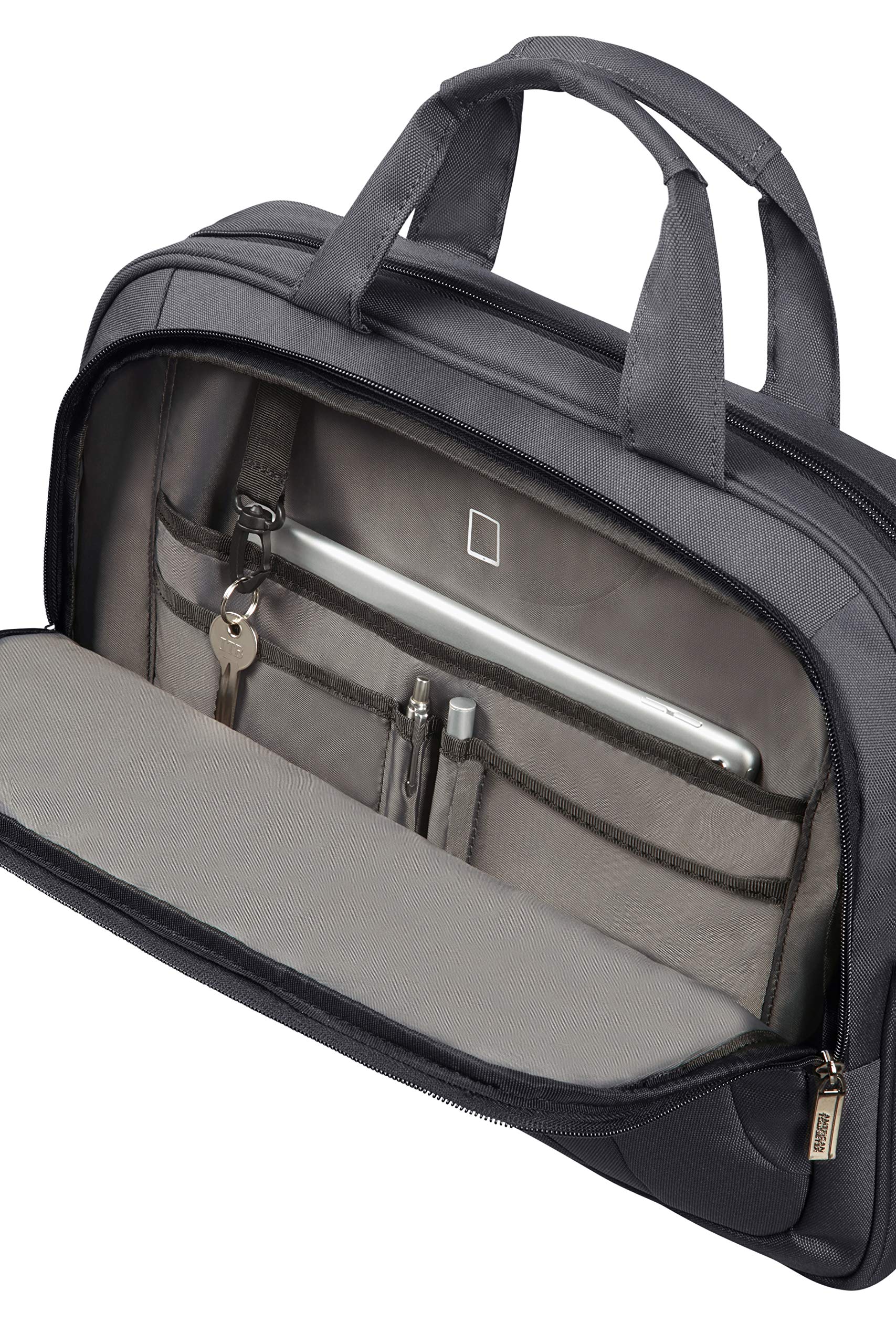 American Tourister At Work Briefcase 42 centimeters 15 Grey (Grey/Orange)