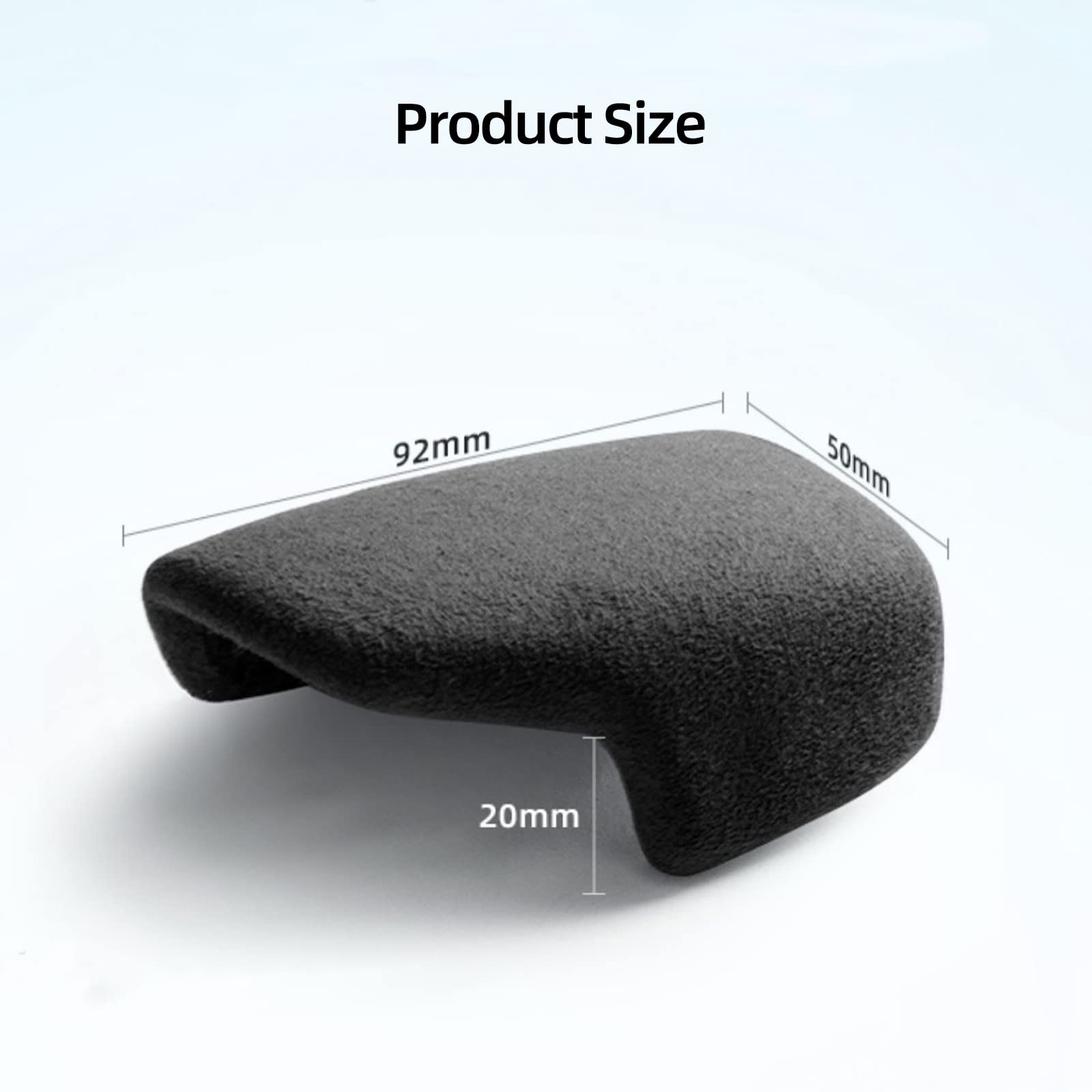 Alfanxi Gear Shift Knob Cover Alcantara Material Trim for Audi A4 B9 A5 Q5 Q5L A6 Q7 S4 S5 SQ5 (Black)
