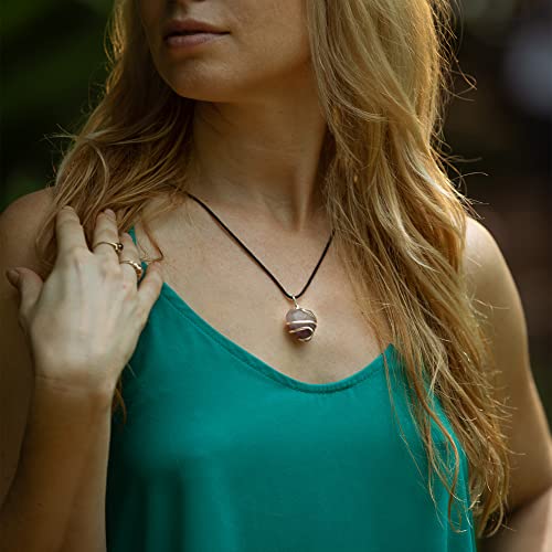 Amethyst Tumbled Wrapped Pendant by Ayana Crystals β Authentic February Birthstone, Handcrafted Pendant for Spiritual Healing and Emotional Balance