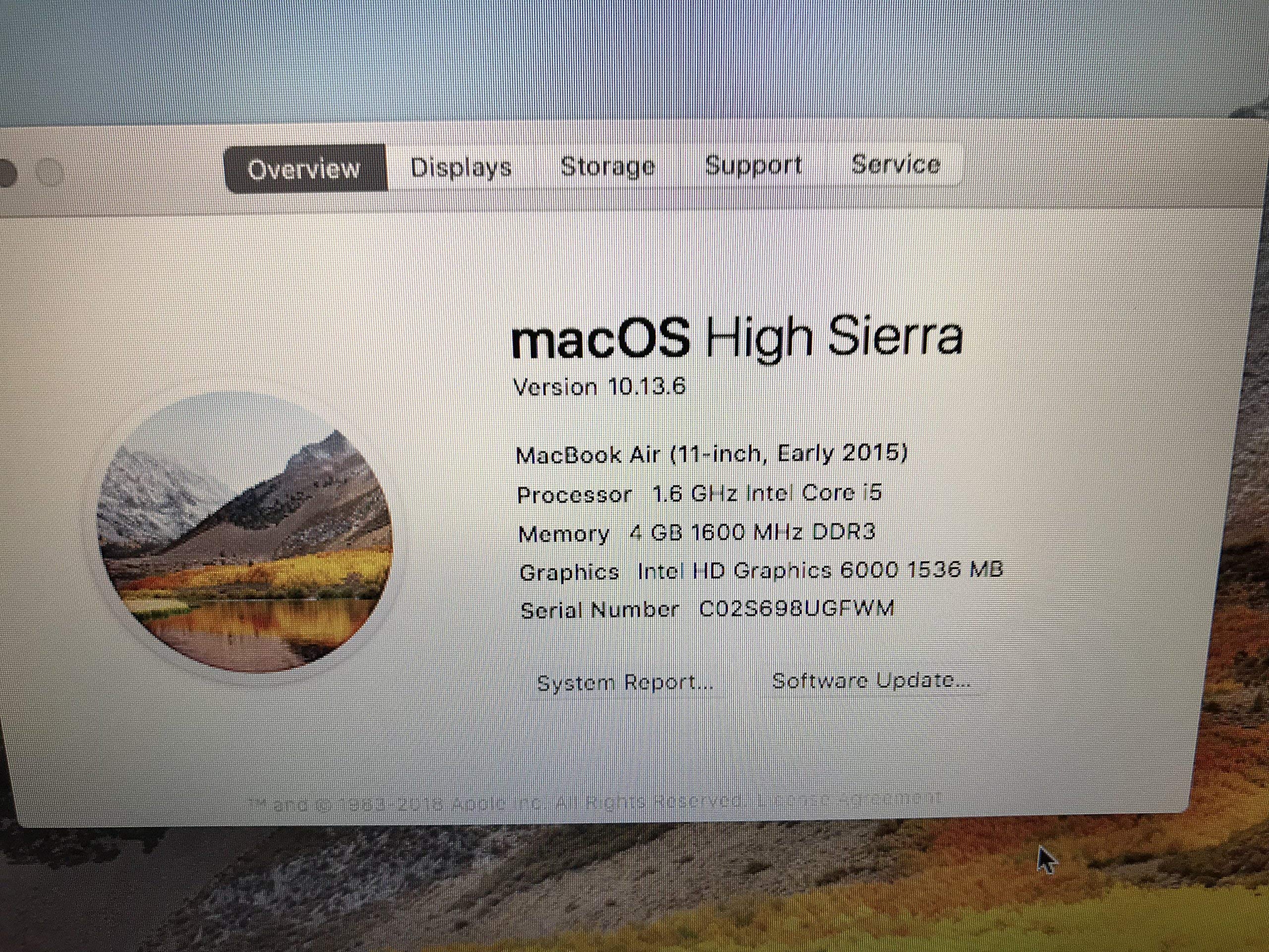 Apple MacBook Air MJVM2LL/A Intel Core i5-5250U X2 1.6GHz 4GB 128GB SSD, Silver (Scratch and Dent) (Refurbished)