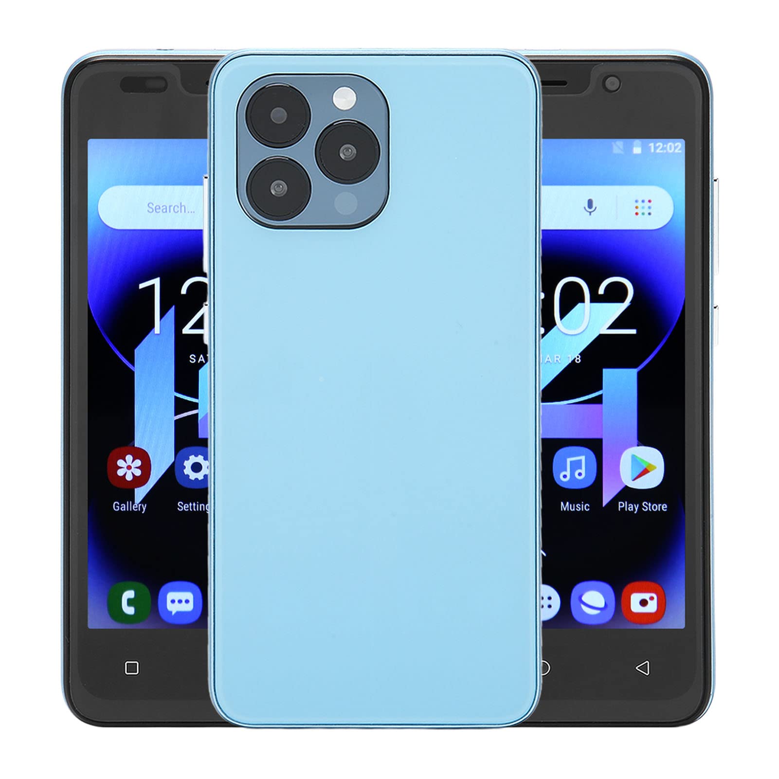 ANGGREK 14 Pro Max Smartphone 5.0 Inch 3G Network 4GB RAM 32GB for Android 10 Mobile Phone 100β240V Blue (US Plug)