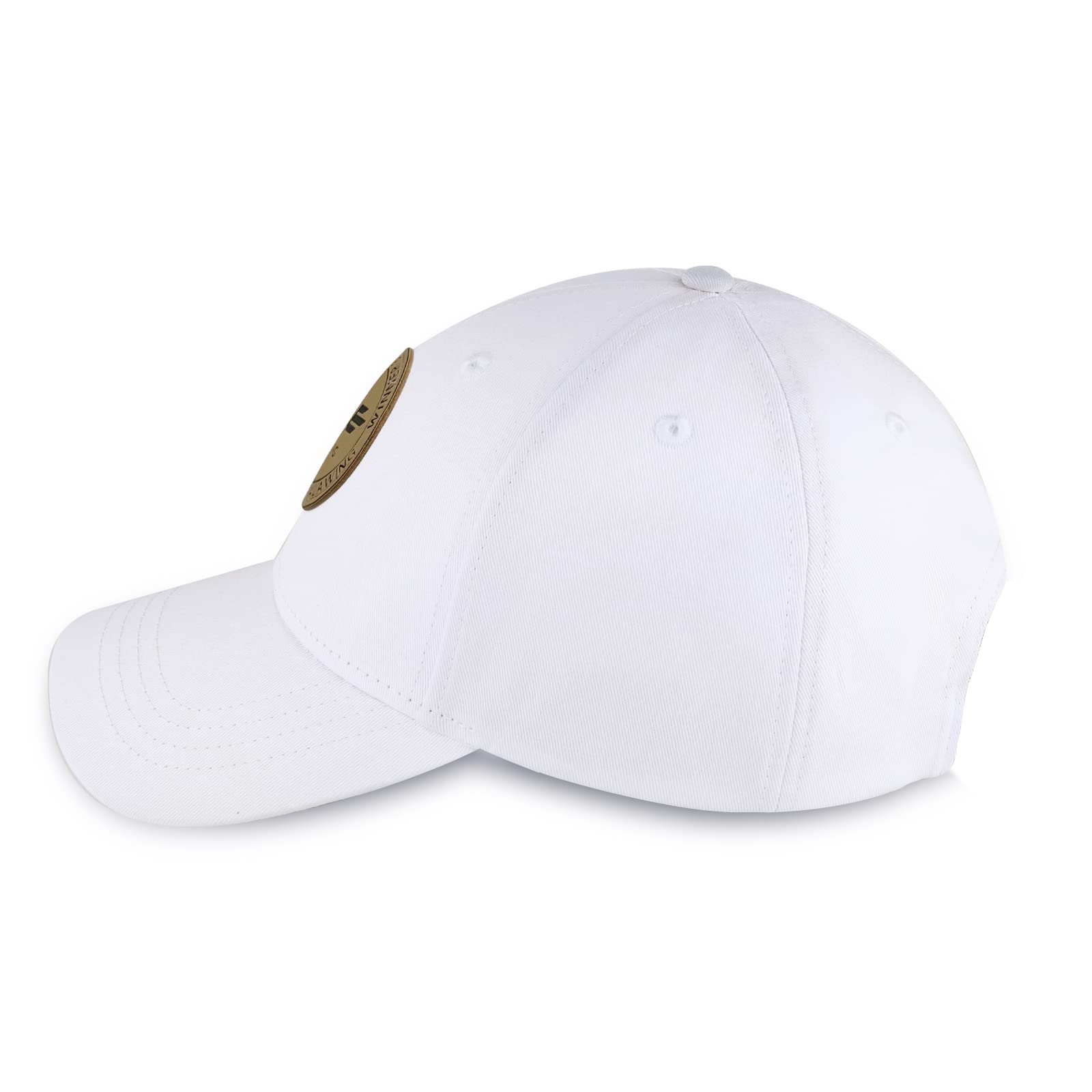 ALAWING Baseball Cap Mens Hats for Women Pure Cotton Washed Ball Caps Summer Sun Dad Hat Unisex Adjustable (White)