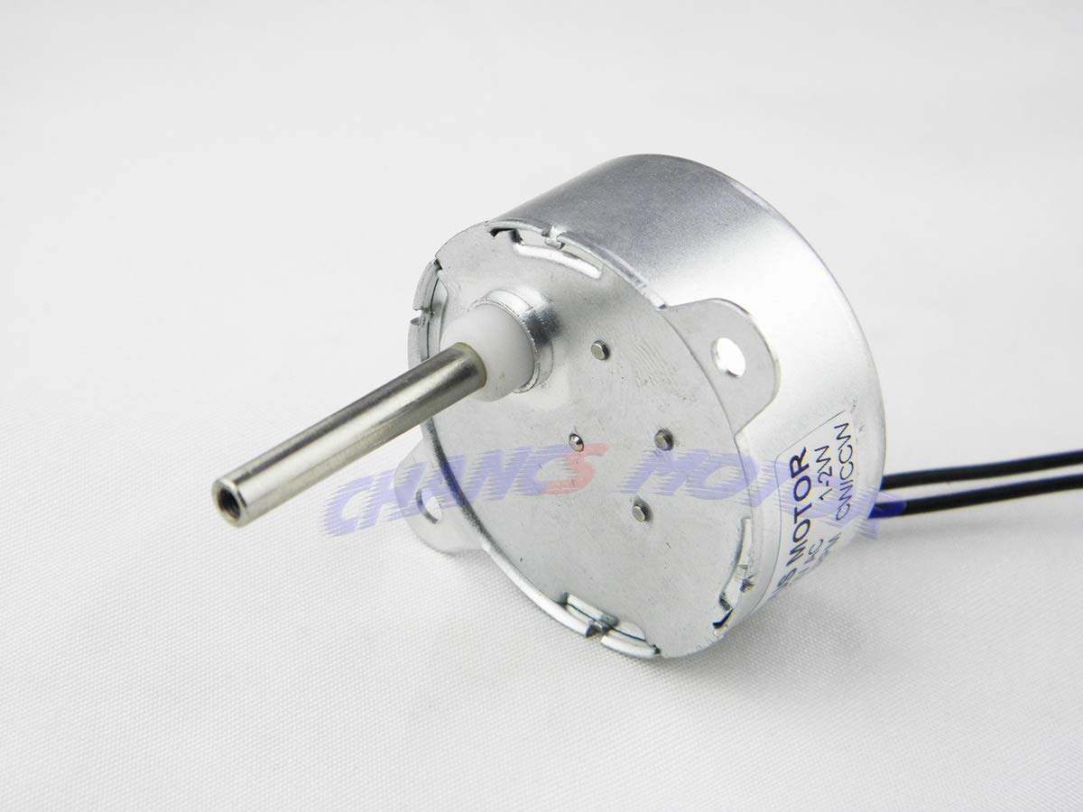 CHANCS Synchronous Motor TYC-40 AC 12V 5RPM Shaft Length 33mm for Christmas Decoration Micro Motor