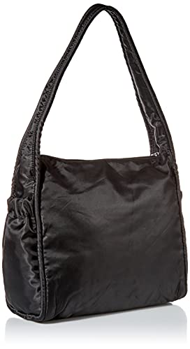 Anne Klein Soft Nylon Shoulder Hobo, Black