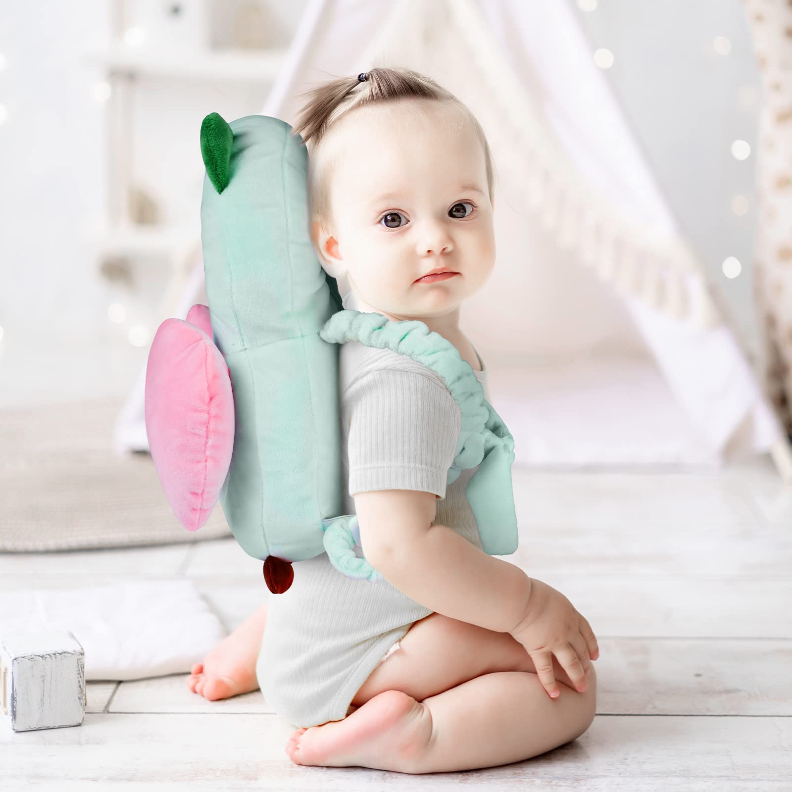 Baby Walkers Protective Toddler Adjustable Baby Head Protection Safety Pad Backpack Wear for Crawling SH-bp-owl_US