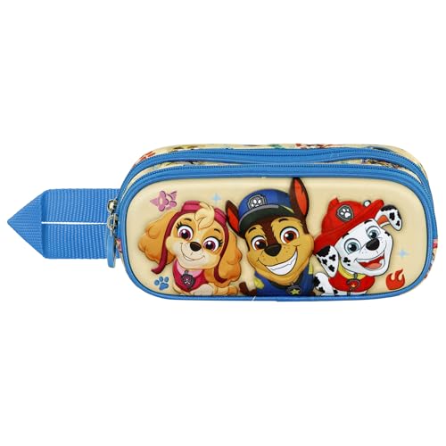 Paw Patrol Friendship-3D Double Pencil Case, Blue, 22 x 9.5 cm, Blue, One Size, 3D Double Pencil Case Friendship