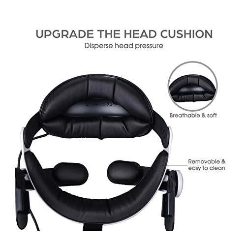 ALSODI M2 Pro Battery Head Strap Compatible with Oculus Quest 2 Elite Halo Strap with 5200mAh Battery Pack Meta Quest2 VR Accessories (Color : Set 2)