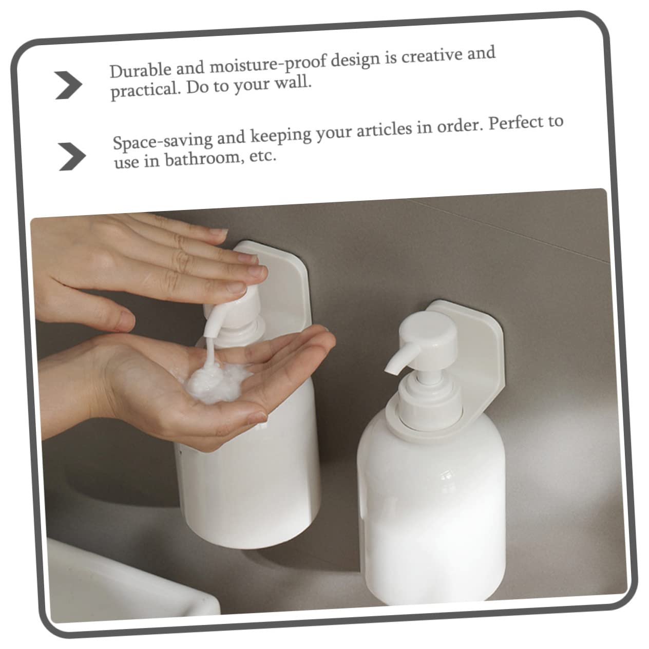 Cabilock 8 Pcs Wall Storage Rack Bathroom Bottle Bracket Bathroom Shower Gel Bottle Stand Bathroom Accessory Bathroom Storage Holder Waterproof Shower-gel Holder Shampoo Bottle Rack