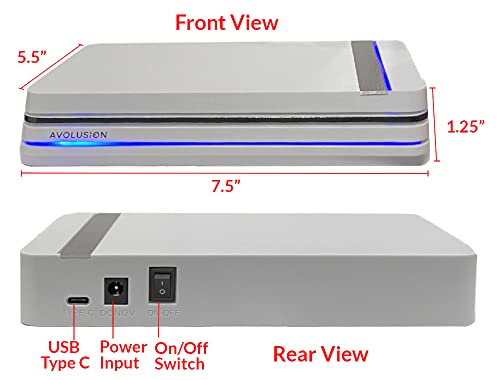 Avolusion PRO-X 8TB USB 3.0 External Gaming Hard Drive for PS5/PS4 Game Console (White)